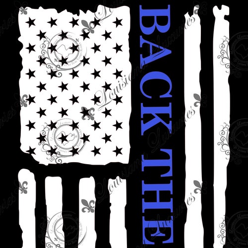 Back the Blue Flag SVG PNG JPG Files for Cricut or | Etsy