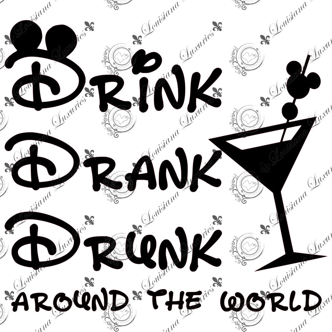 Drink, Drank, Drunk SVG, PNG, Files for Cricut or Silhouette Instant ...