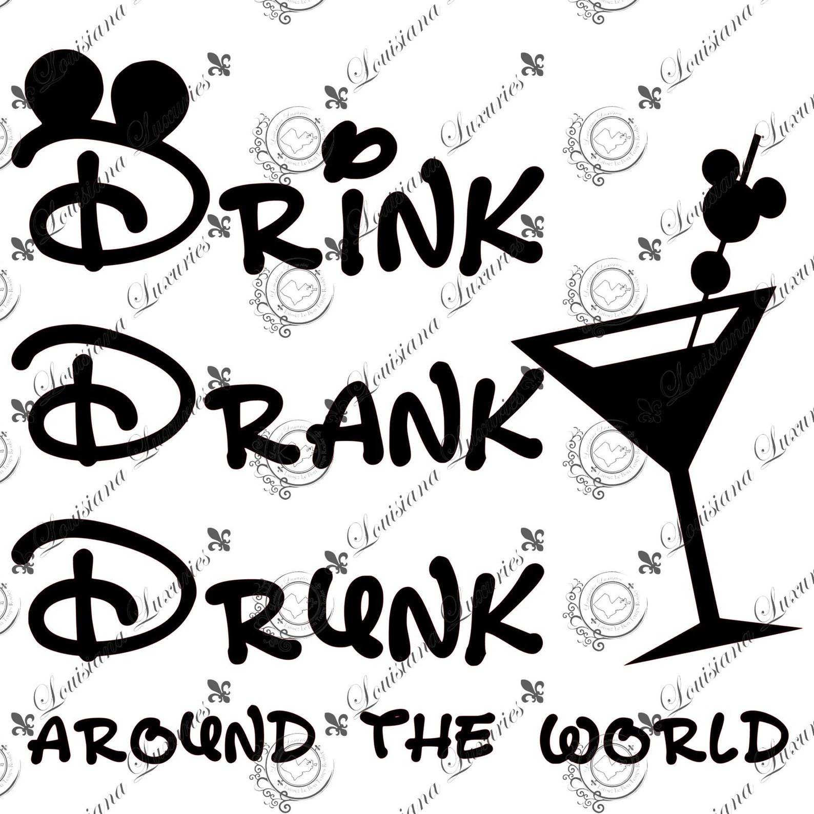 Drink, Drank, Drunk SVG, PNG, Files for Cricut or Silhouette Instant ...