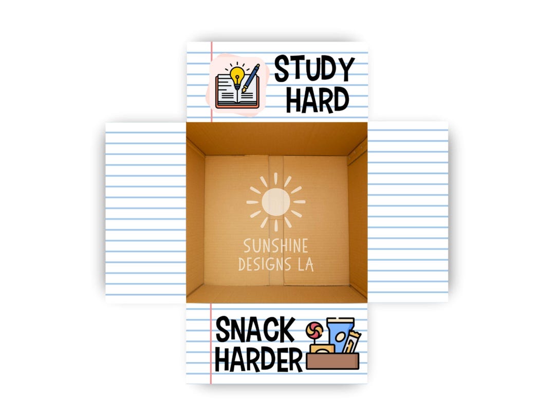 Final Exams Week Care Package Labels | Printable Stickers for College ...