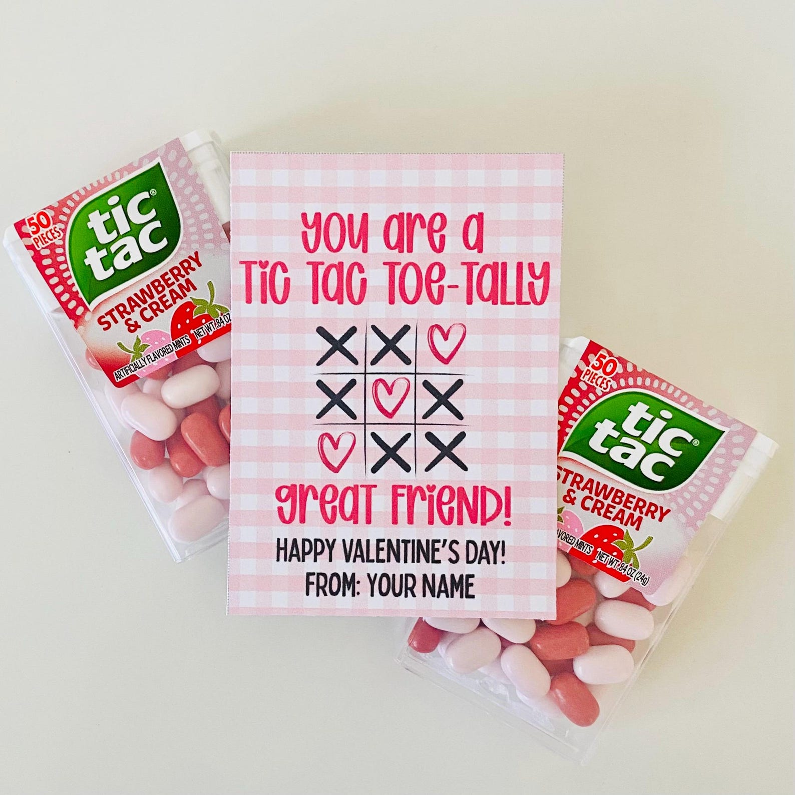 Tic Tac Toe Valentine's Day Cards | Kids Classroom Gift Tags (canva ...