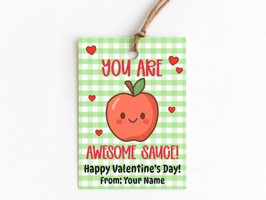 Applesauce Valentine's Day Cards | Awesome Sauce | Kids School ...