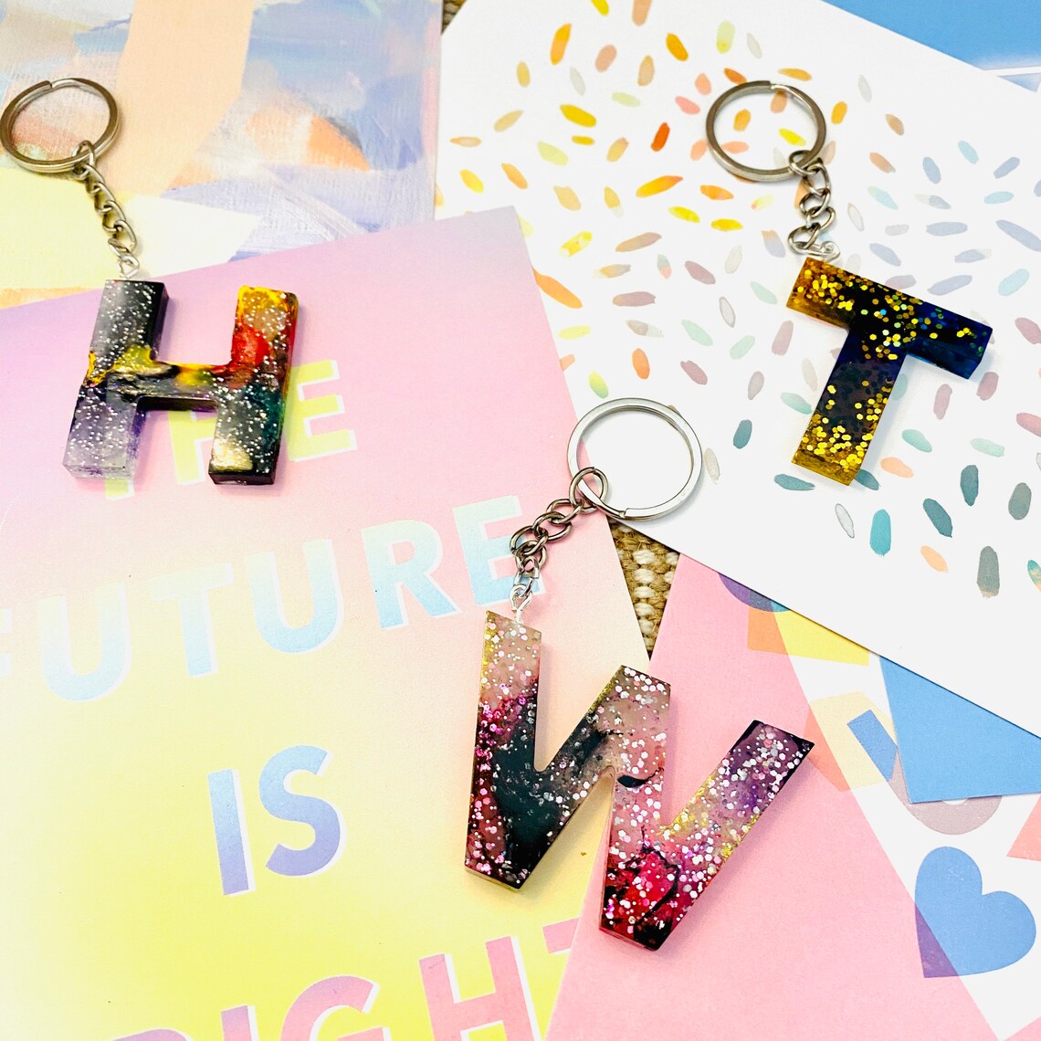 Alphabet Keychain Letter Keychain Personalised Keychain | Etsy