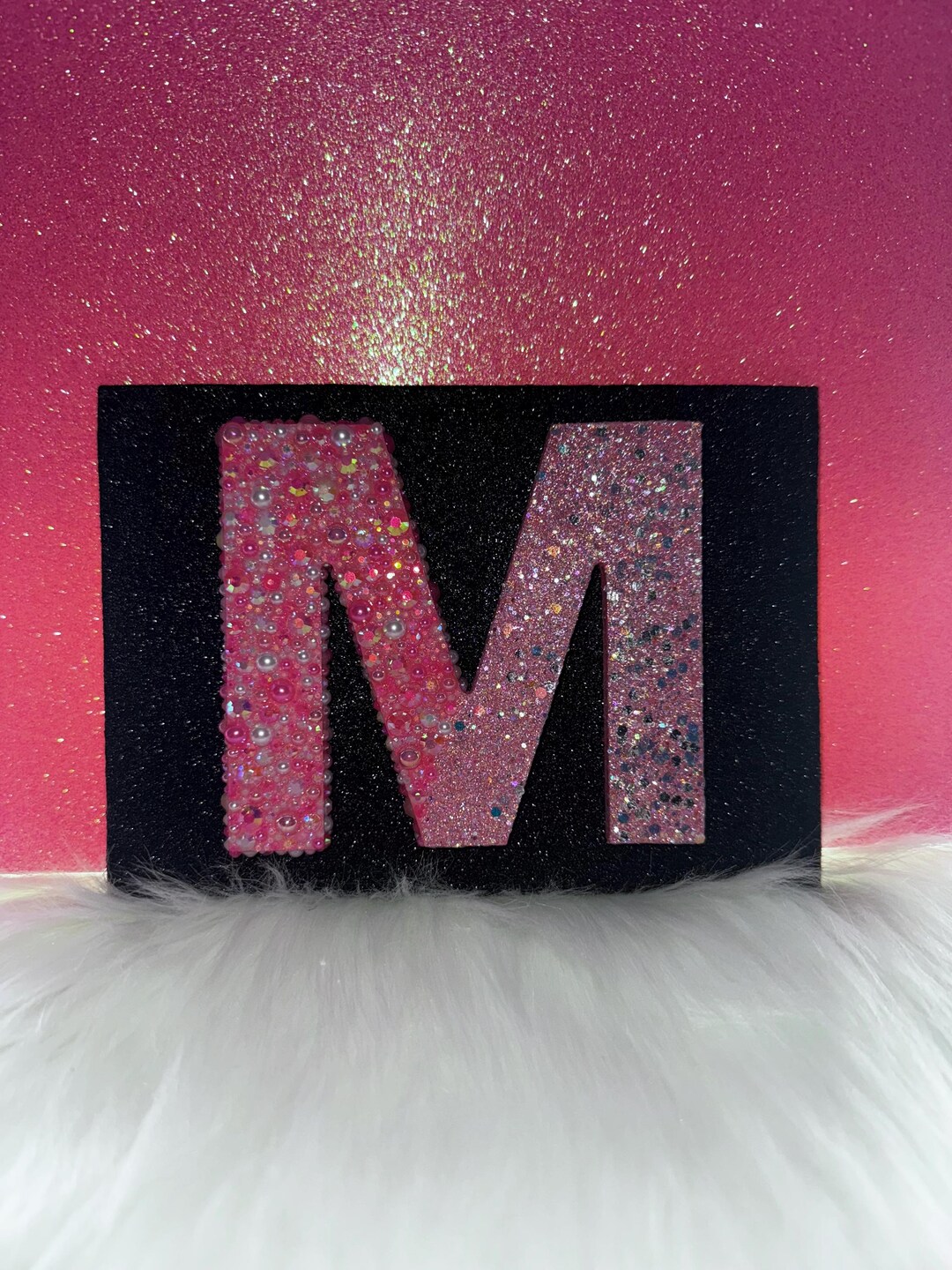 Custom Glitter and Rhinestone Letter Sign - Etsy