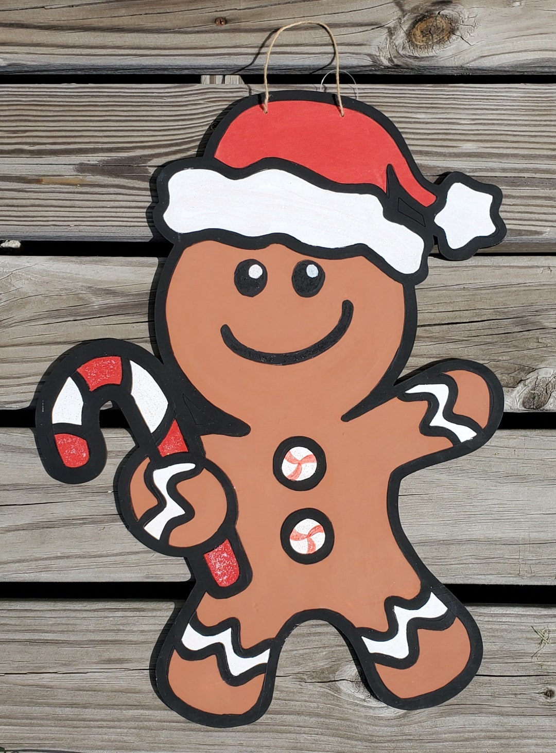 Gingerbread Man Door Sign, Gingerbread Door Hanger, Gingerbread Man ...