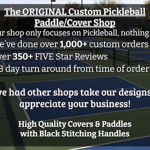 Personalized Pickleball Paddle Cover Gift Custom Pickleball Paddle Gift ...