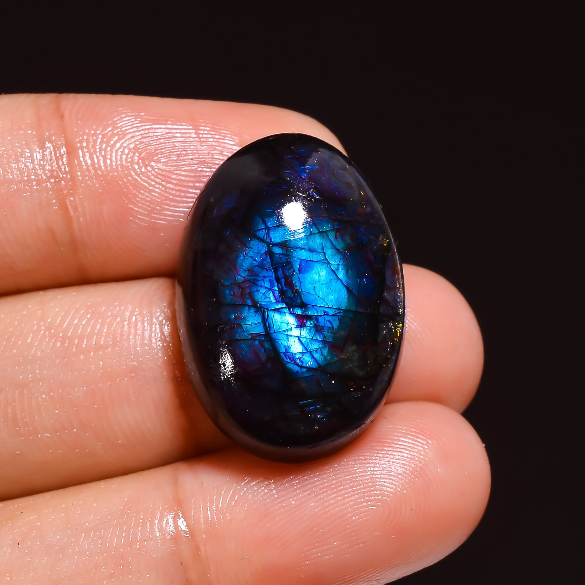 Pink Labradorite Cabochon Natural Pink Labradorite Oval Shape | Etsy