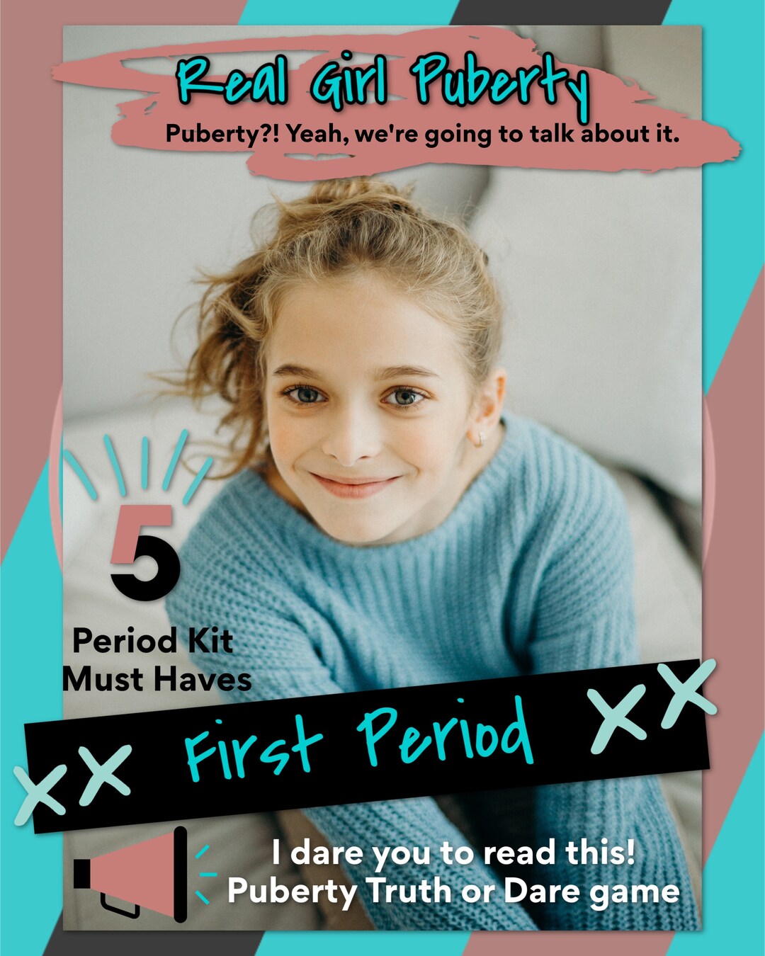 Real Girl Puberty Magazine - First Period - Etsy