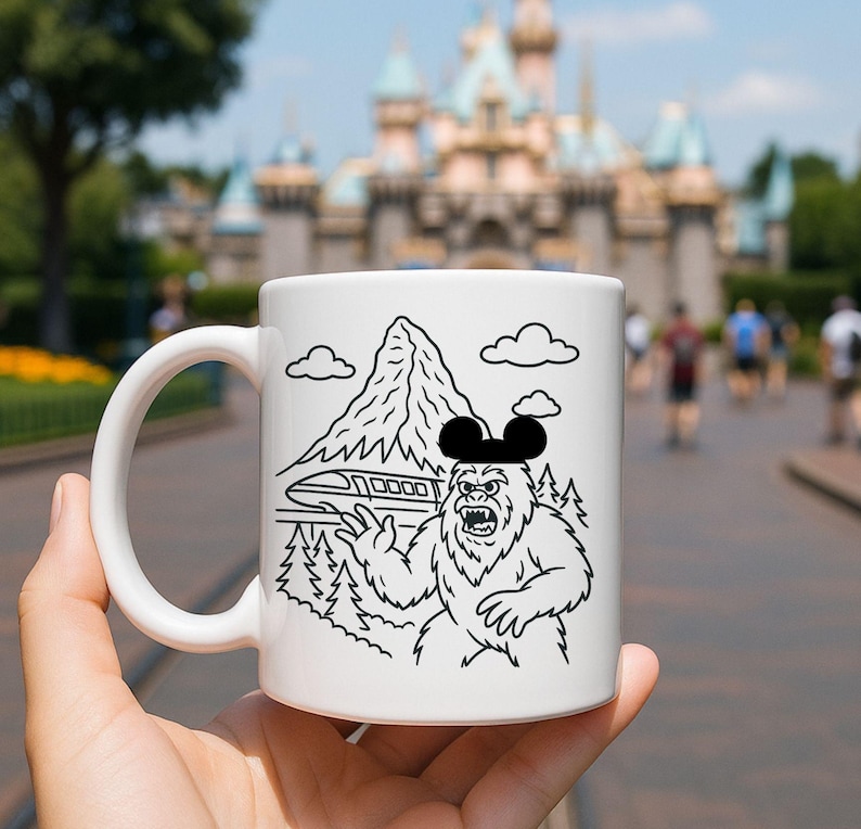 Matterhorn Yeti SVG With Mickey Ears & Monorail, Disneyland Inspired ...