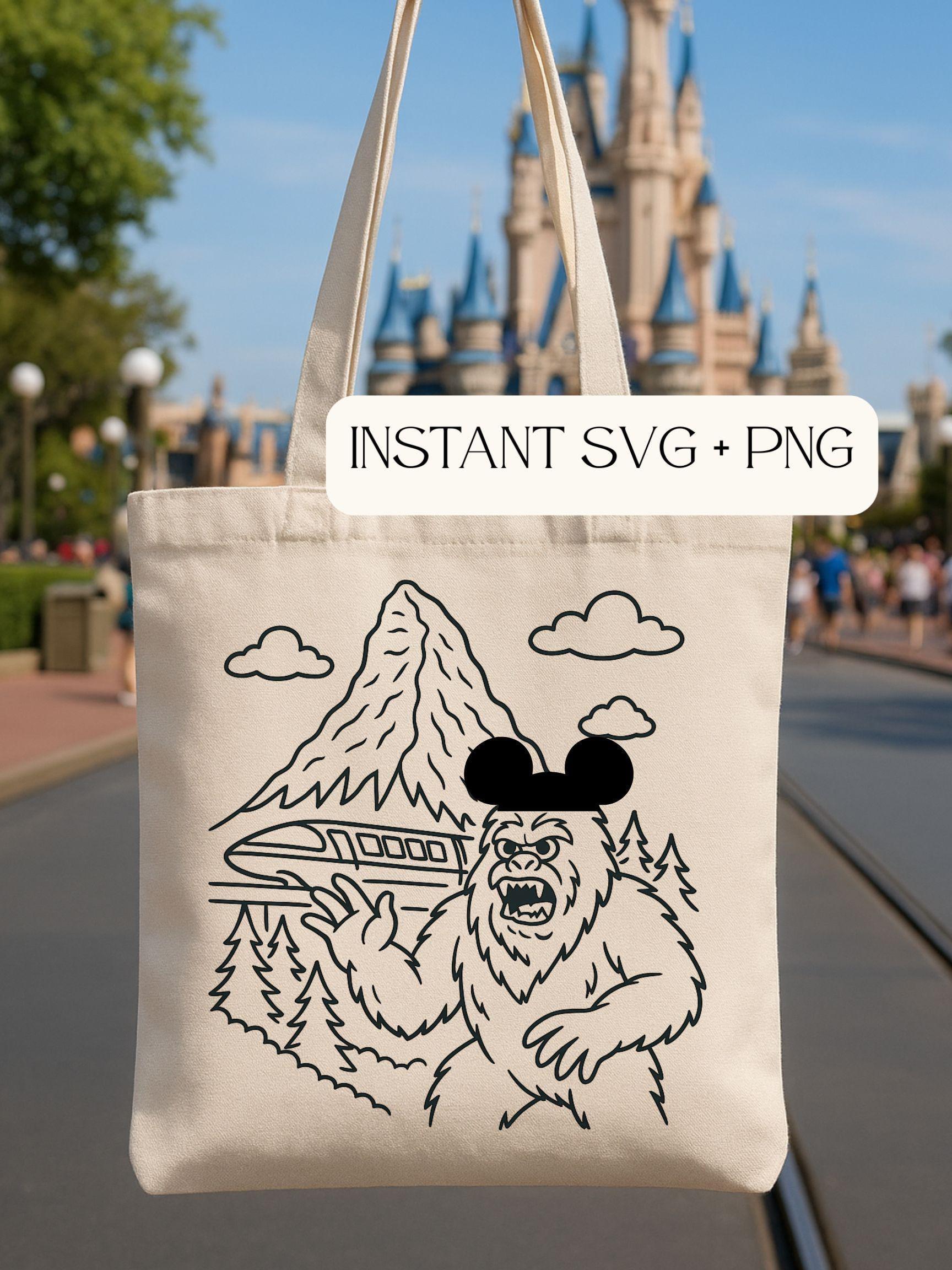 Matterhorn Yeti SVG With Mickey Ears & Monorail, Disneyland Inspired ...