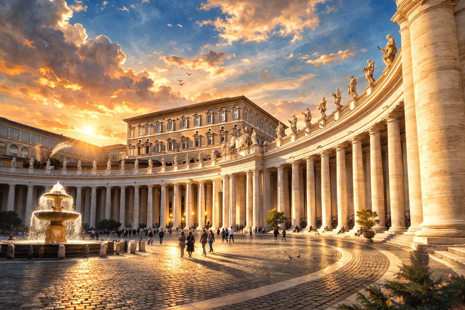 Renaissance-inspired Vatican Art | Saint Peter & Jesus Pillar Mural ...