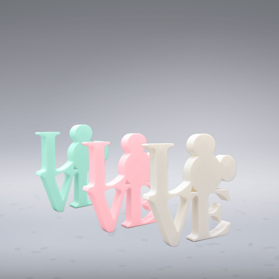 Cute Love Sign Mickey Love Sign Valentines Day Love Sign Various Sizes ...