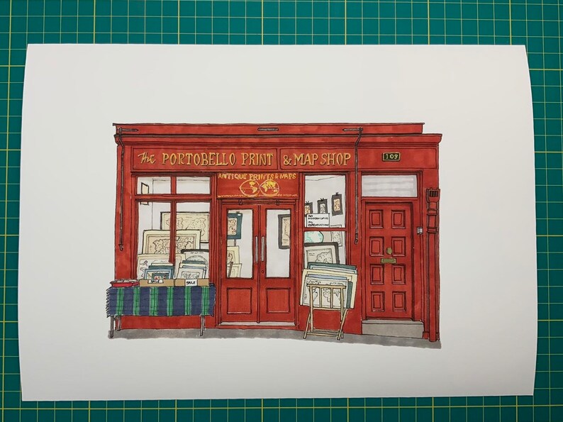 A4 or A5 PRINT the Portobello Print & Map Shop, London - Etsy