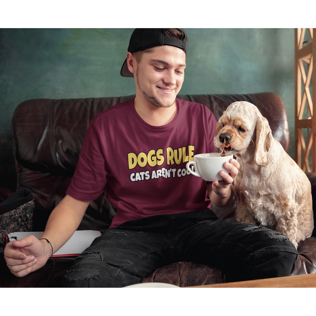 Dogs Rule, Cats Aren't Cool Funny Wall to Wall Dogs T-shirt - Etsy