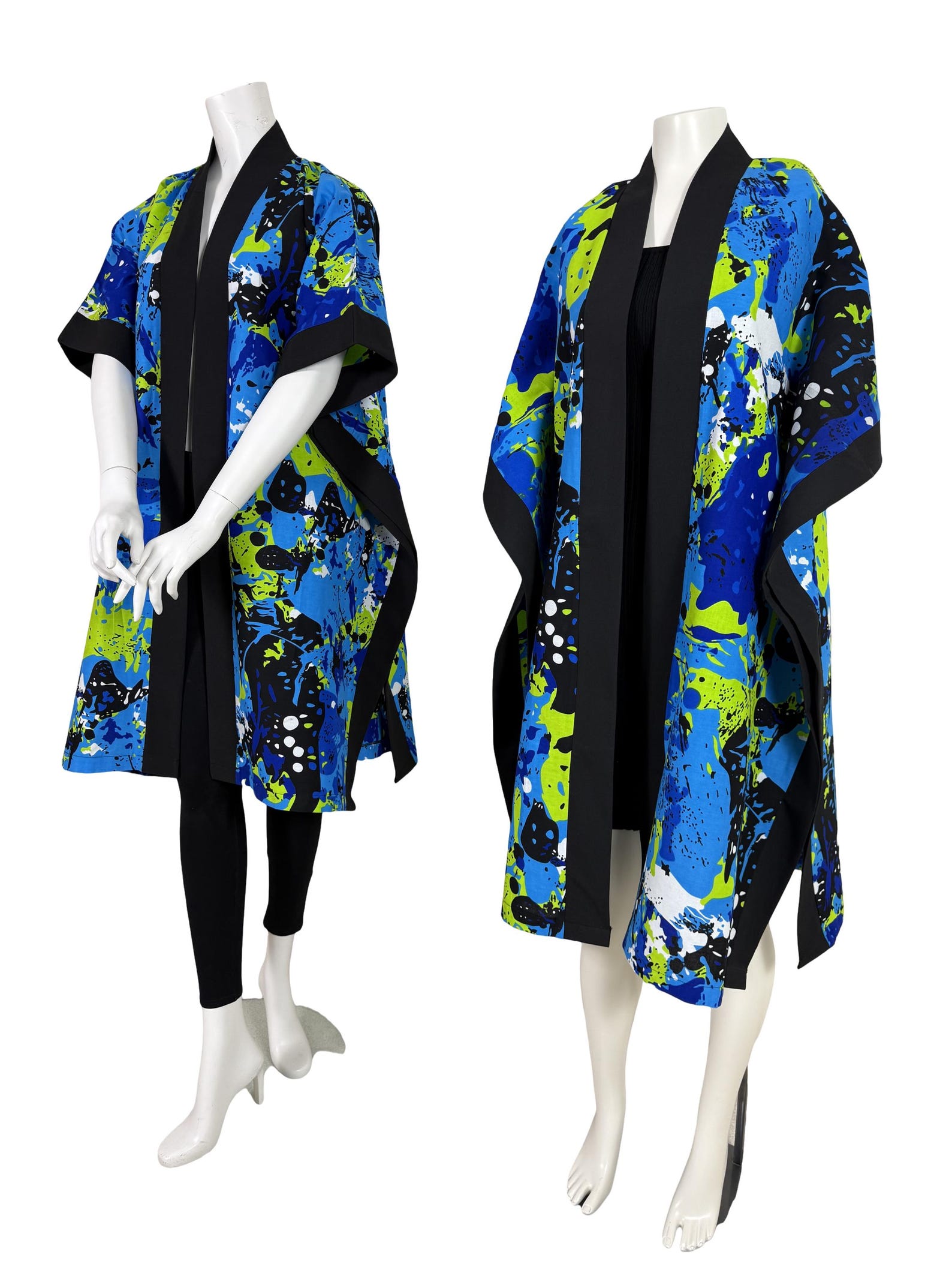 Poncho| Kimono |ankara Kimono | African Print Poncho Kimono Cape ...