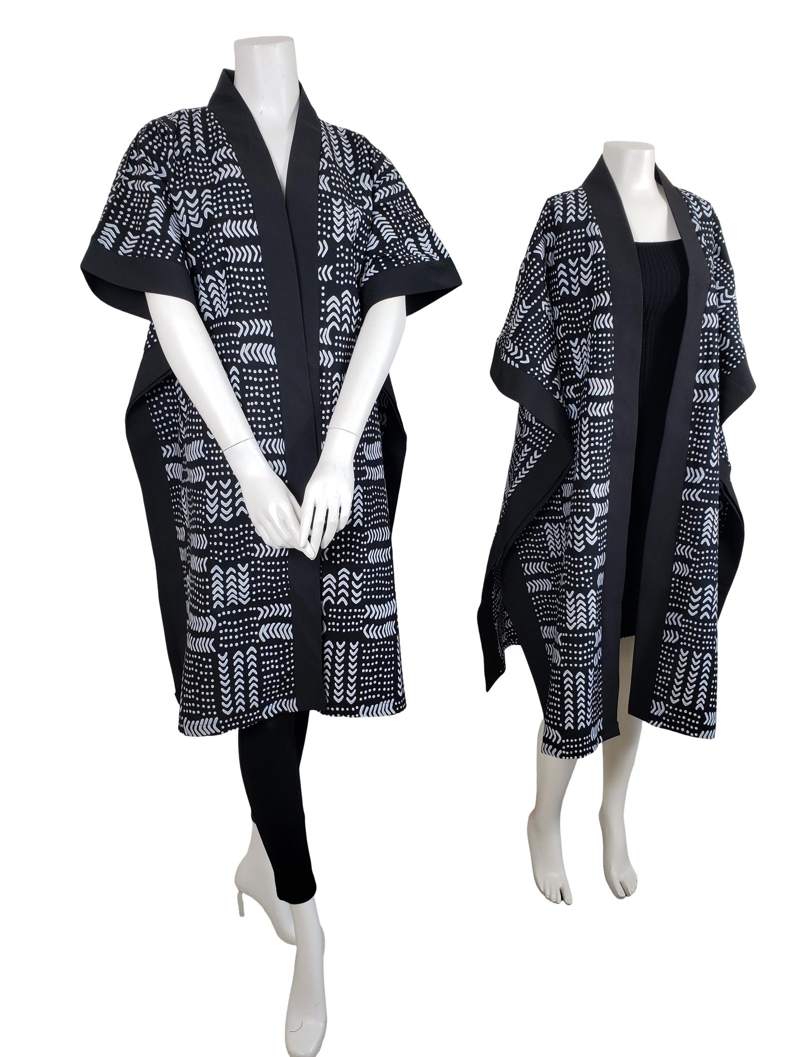 Poncho| Kimono |ankara Kimono | African Print Poncho Kimono Cape ...