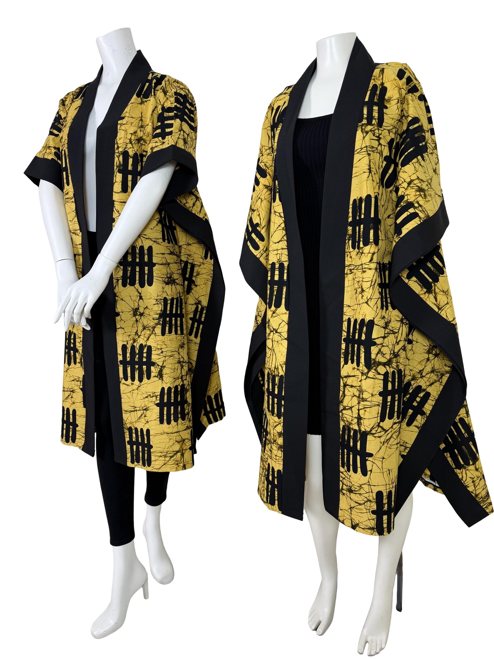 Poncho| Kimono |ankara Kimono | African Print Poncho Kimono Cape ...