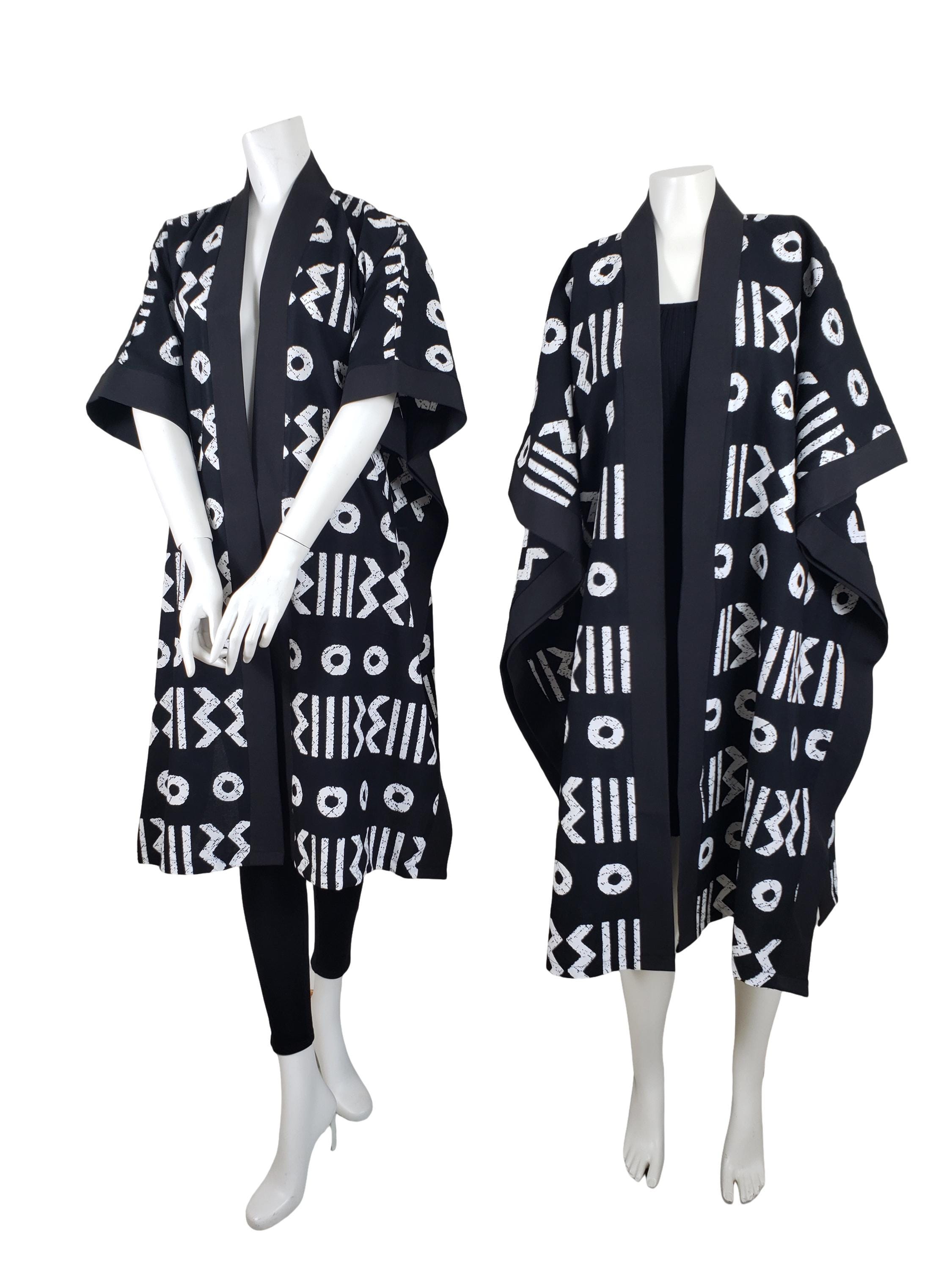 Poncho| Kimono |ankara Kimono | African Print Poncho Kimono Cape ...