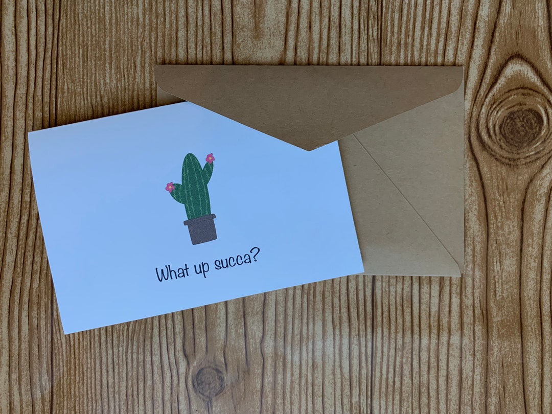 Succulent Card - Cactus Card - Handmade Cards With Matching Envelope ...