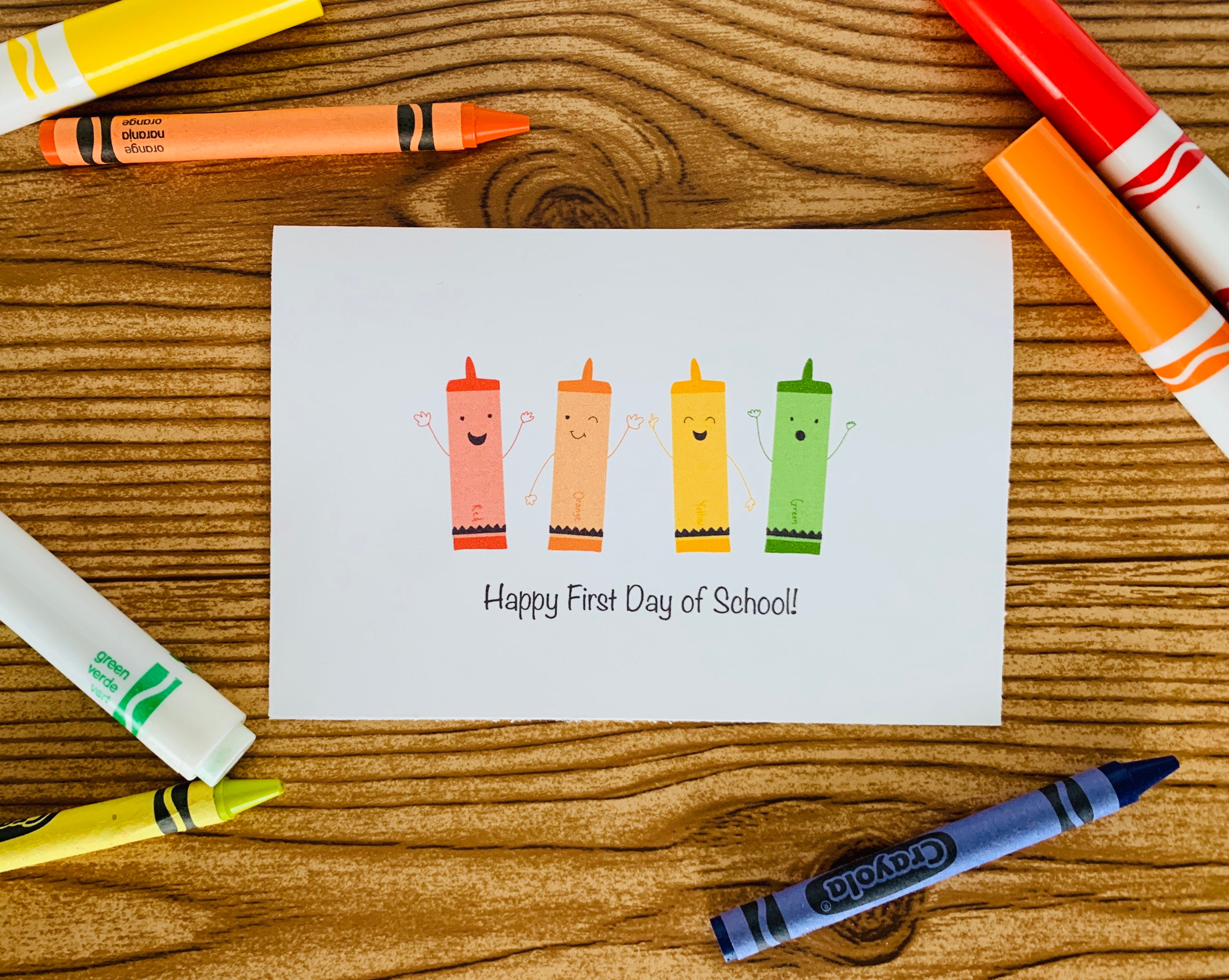Back to School Card - Happy First Day School Card - Handmade Cards With ...