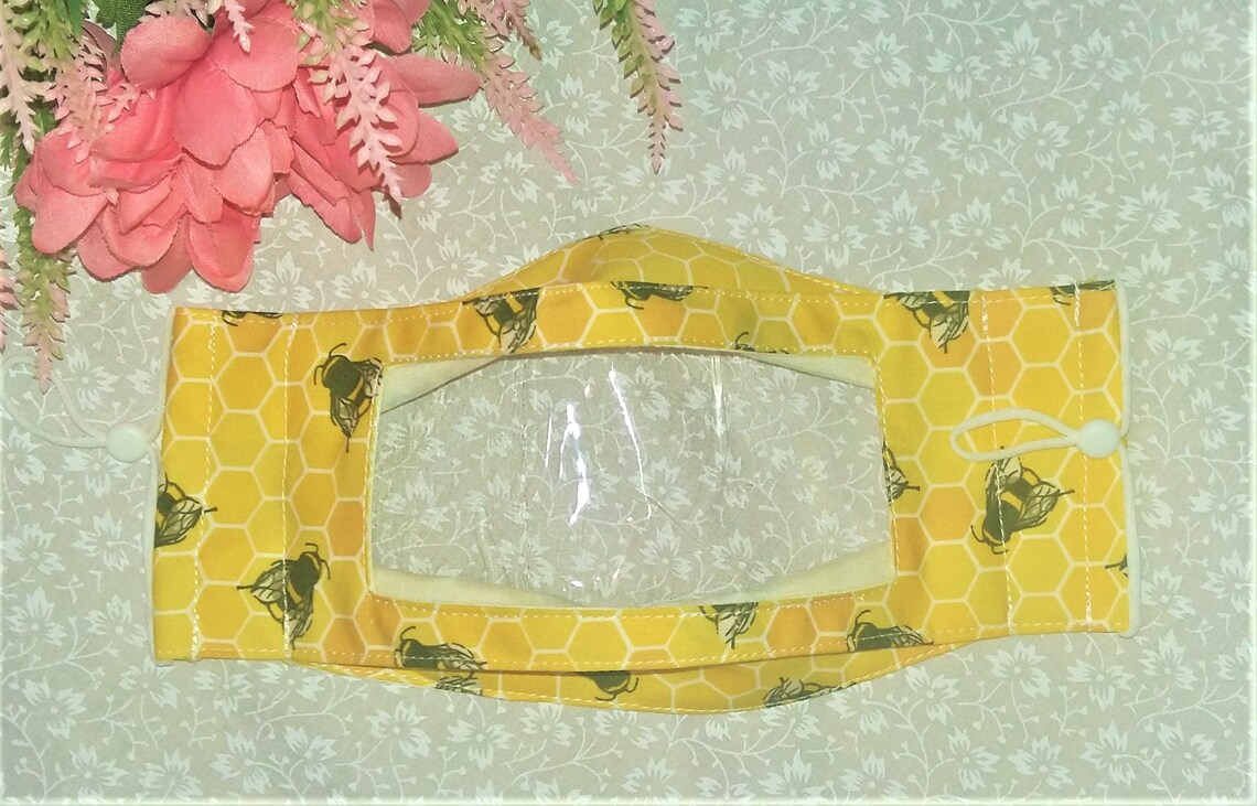 Transparent Clear Face Mask Covering Window Visible Mouth | Etsy UK