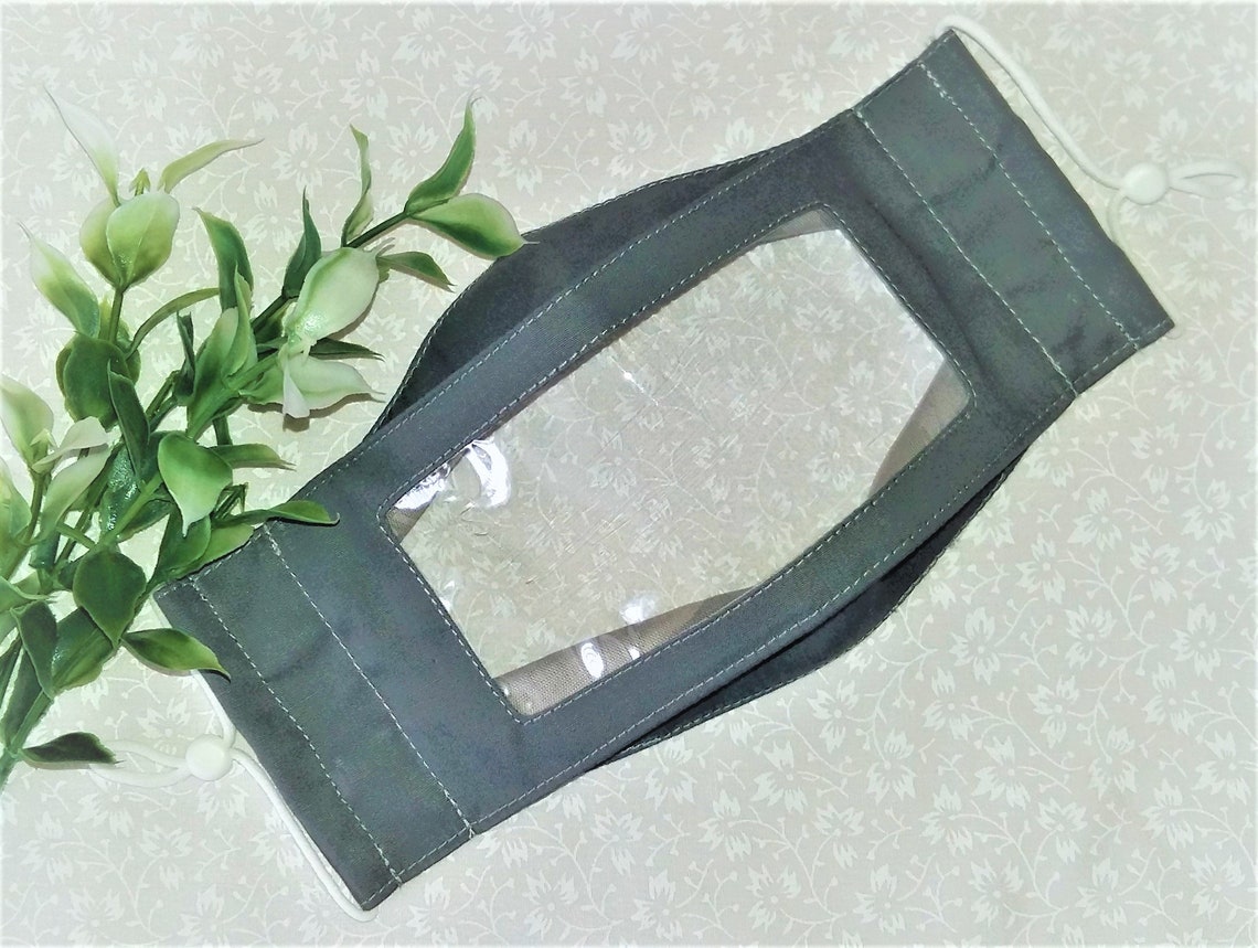Transparent Clear Face Mask Covering Window Visible Mouth | Etsy UK