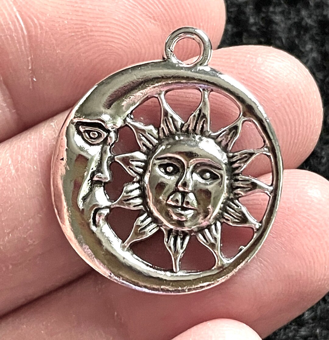 4 Pieces Celestial Medallion Pendants Tibetan Silver Metal - Etsy