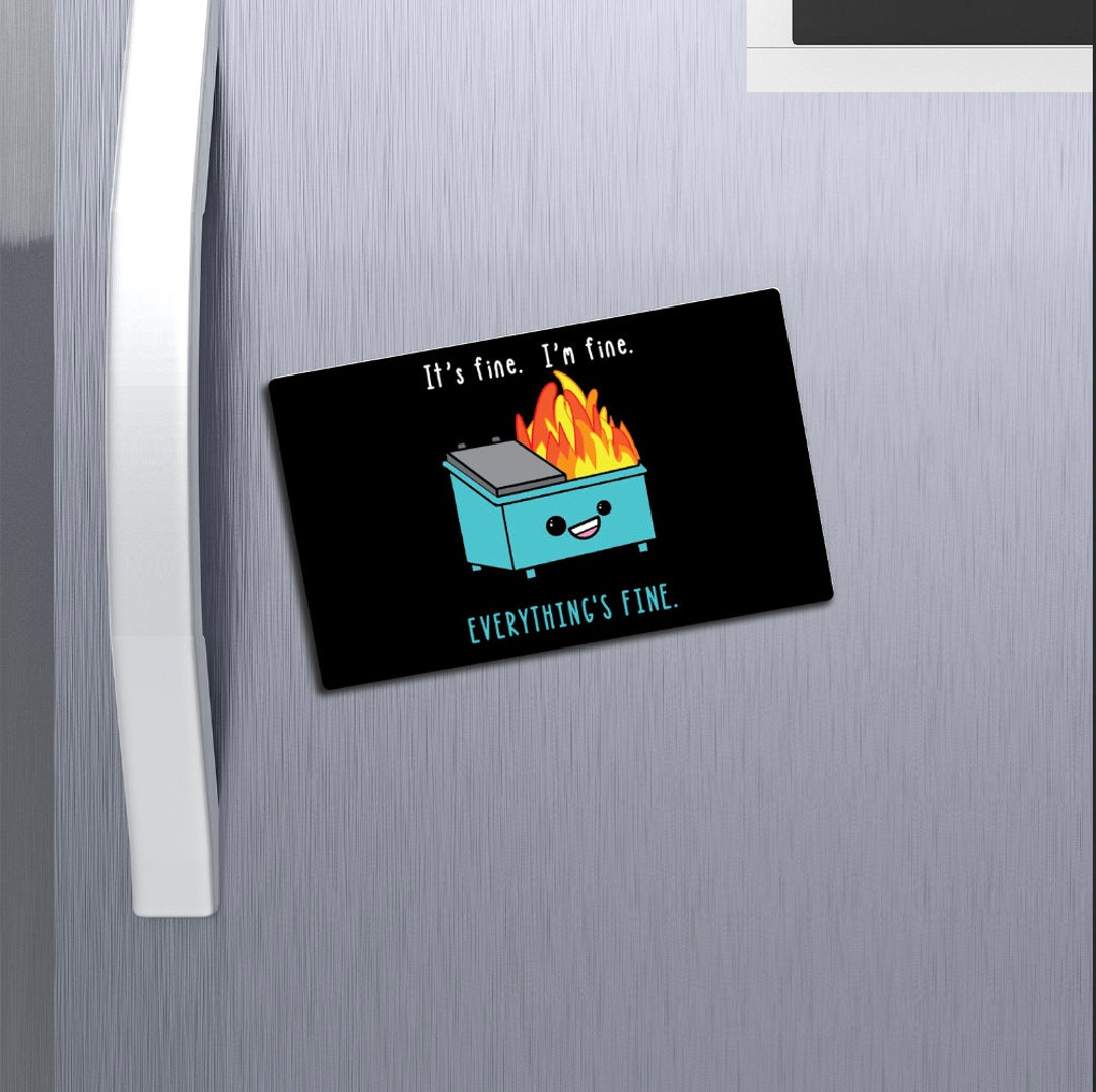 Dumpster Fire Fridge Magnet - Etsy