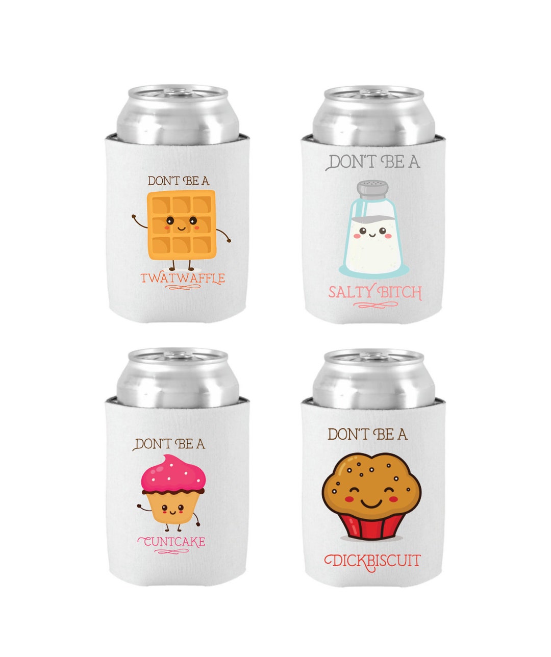 Cute Sweary Can Cozies - Etsy