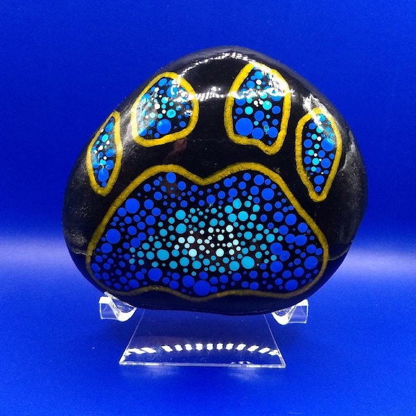 Dog Paw Painted Rock - Etsy