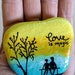 Acrylic Painted Inspirational Rock, Acrylic Rock, Love Theme Art ...
