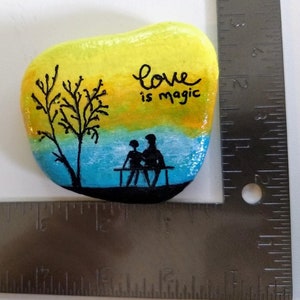 Acrylic Painted Inspirational Rock, Acrylic Rock, Love Theme Art ...