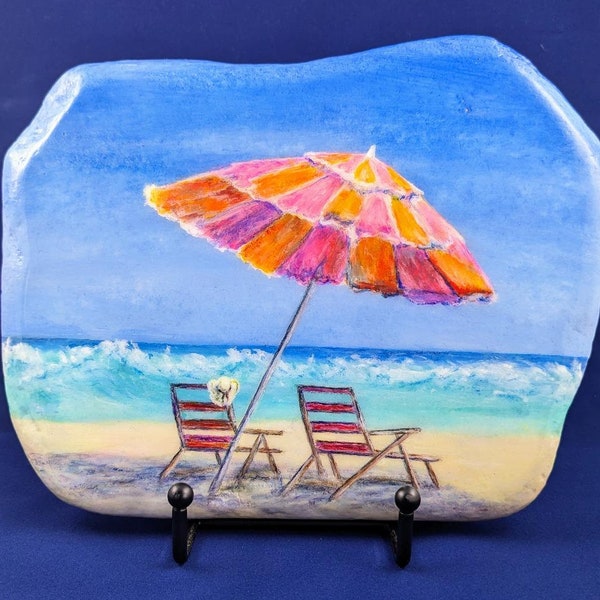 Painted Beach Stone - Etsy
