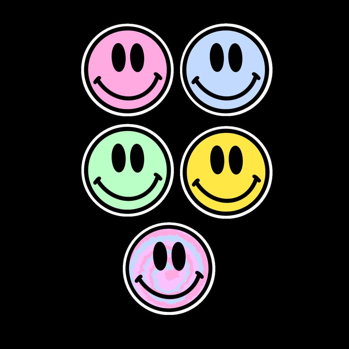 Smiley Face Stickers | Glossy | Weatherproof | Stickers | Cute Stickers ...
