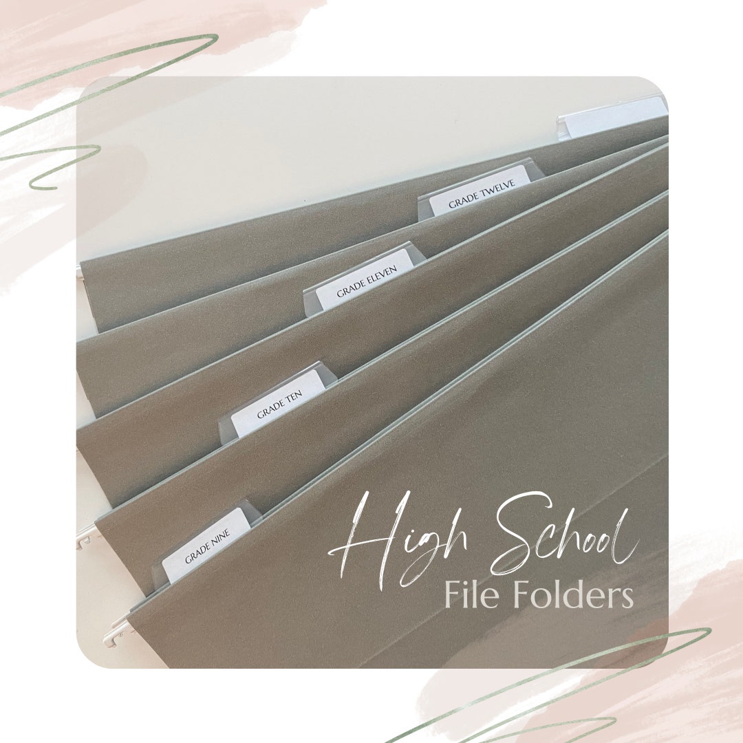 High School File Folders Add-on Set 5 Files - Etsy