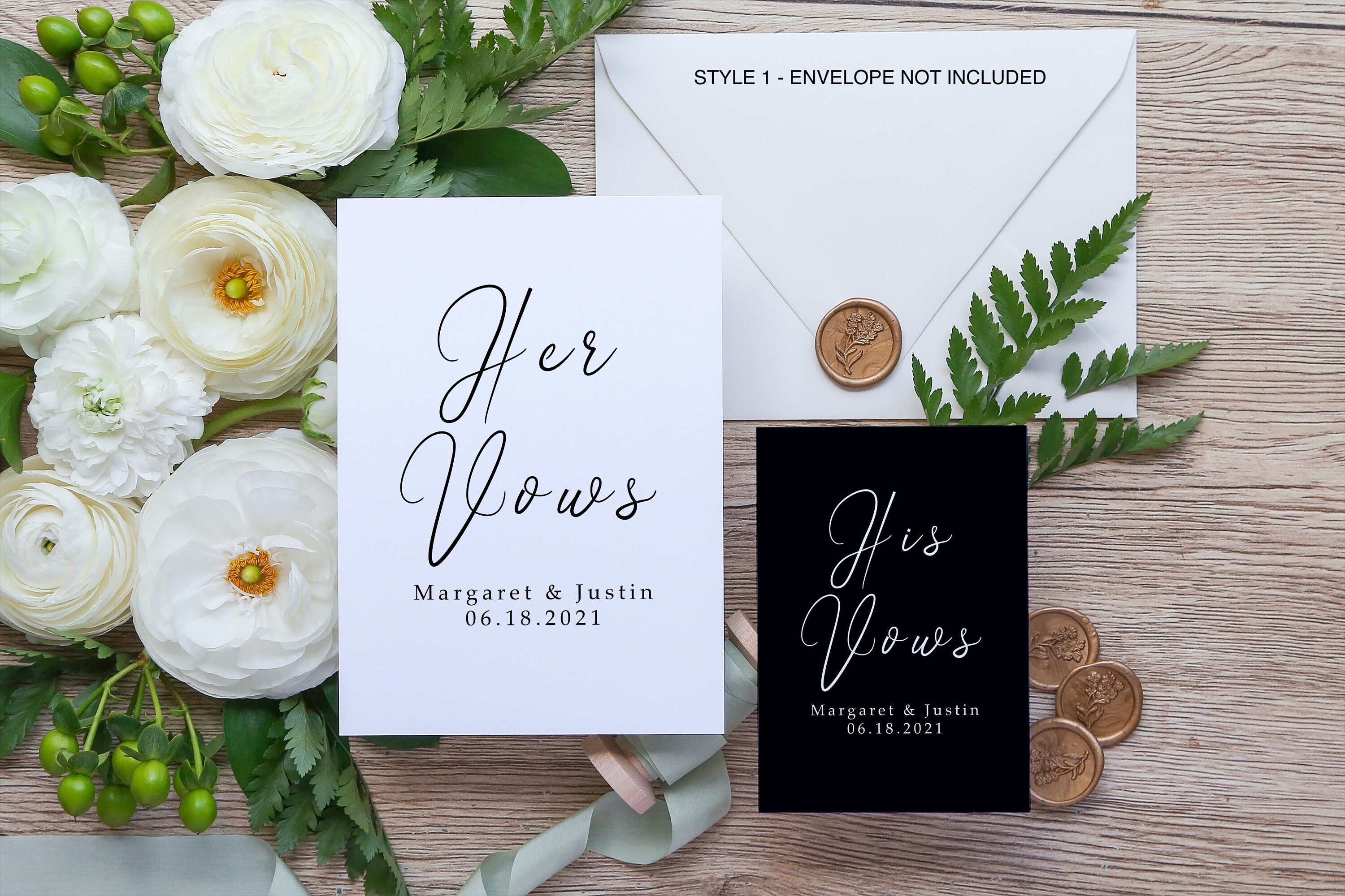 Wedding Vow Books Set of 2 His and Hers Vow Booklets - Etsy UK