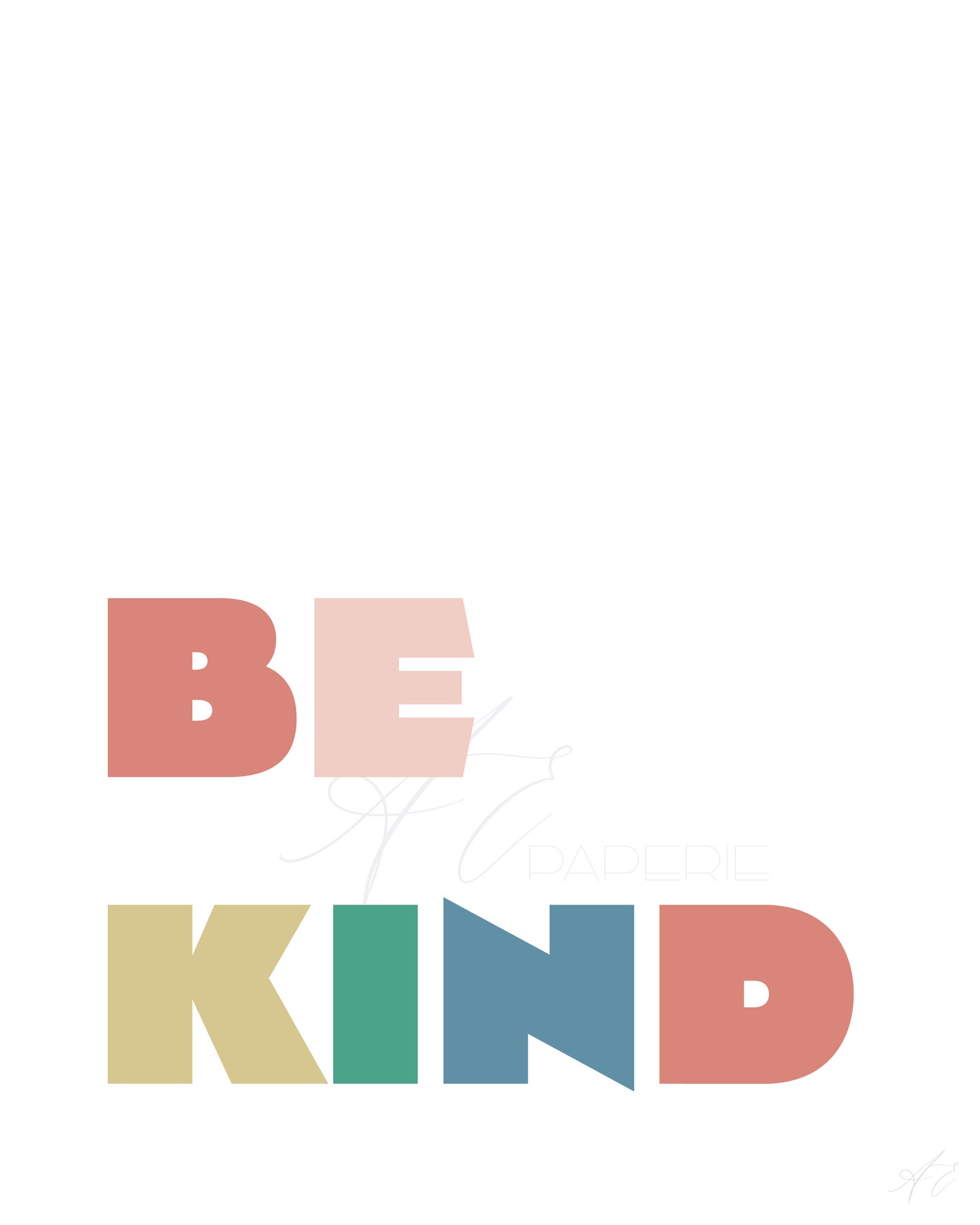 Be Kind Child Kid's Custom Print Sign Kindness Poster | Etsy