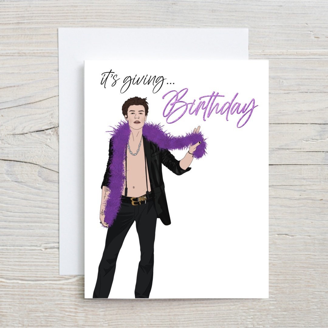 It’s Giving Birthday Card | Funny Birthday Card - Etsy