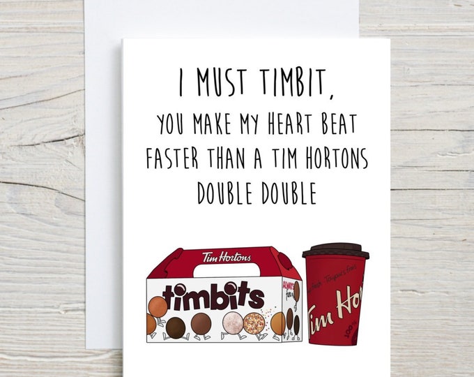 Thank You for Every Bit You Do Tim Hortons Timbit Inspired 3x5 Card ...