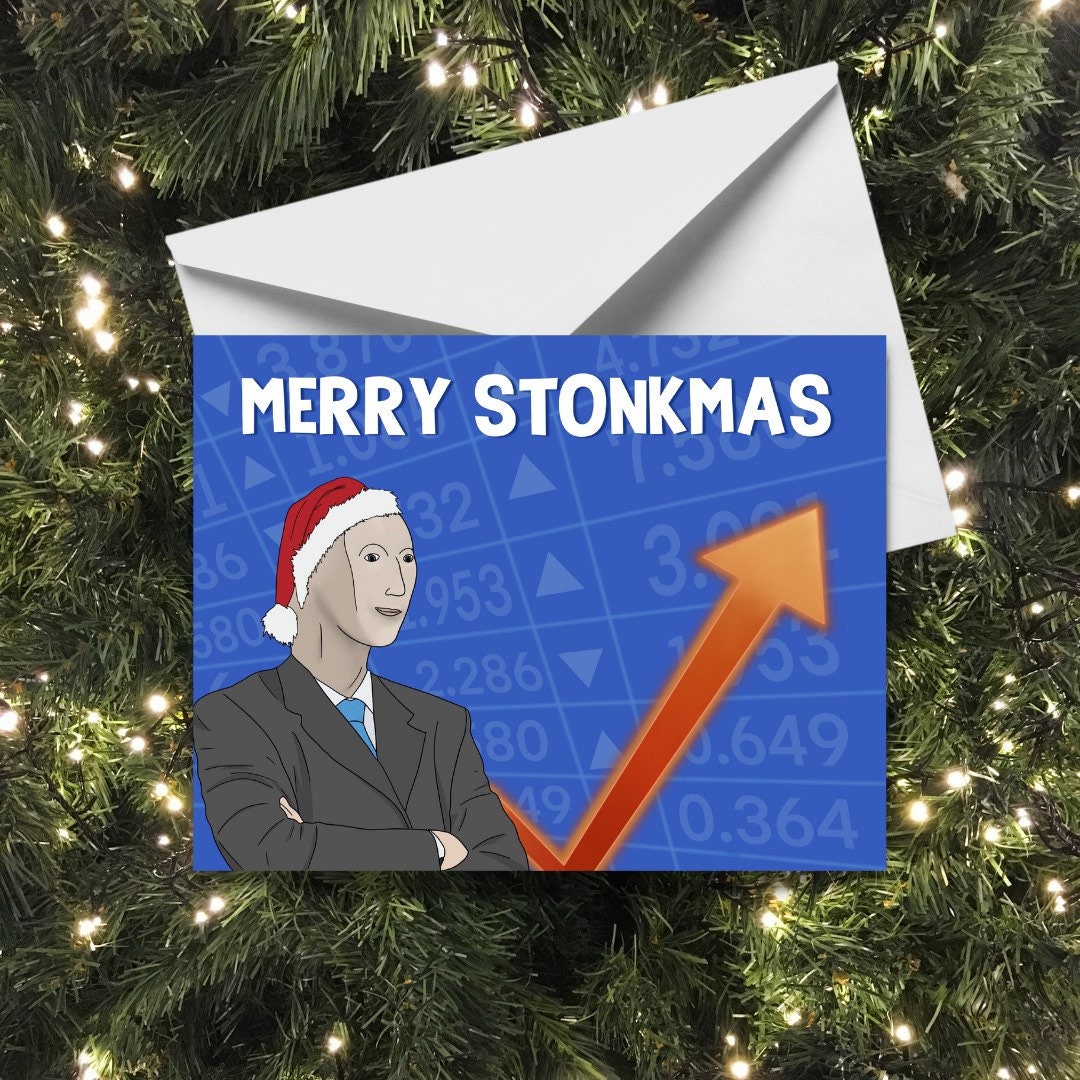 Merry Stonkmas Card | Funny Christmas Card | 2000's Meme - Etsy