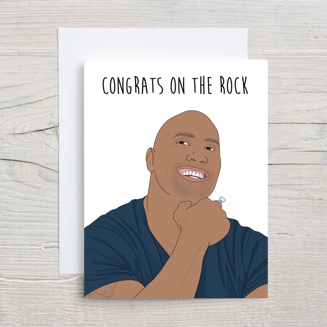Congrats on the Rock Card | Engagement Party | Marriage - Etsy