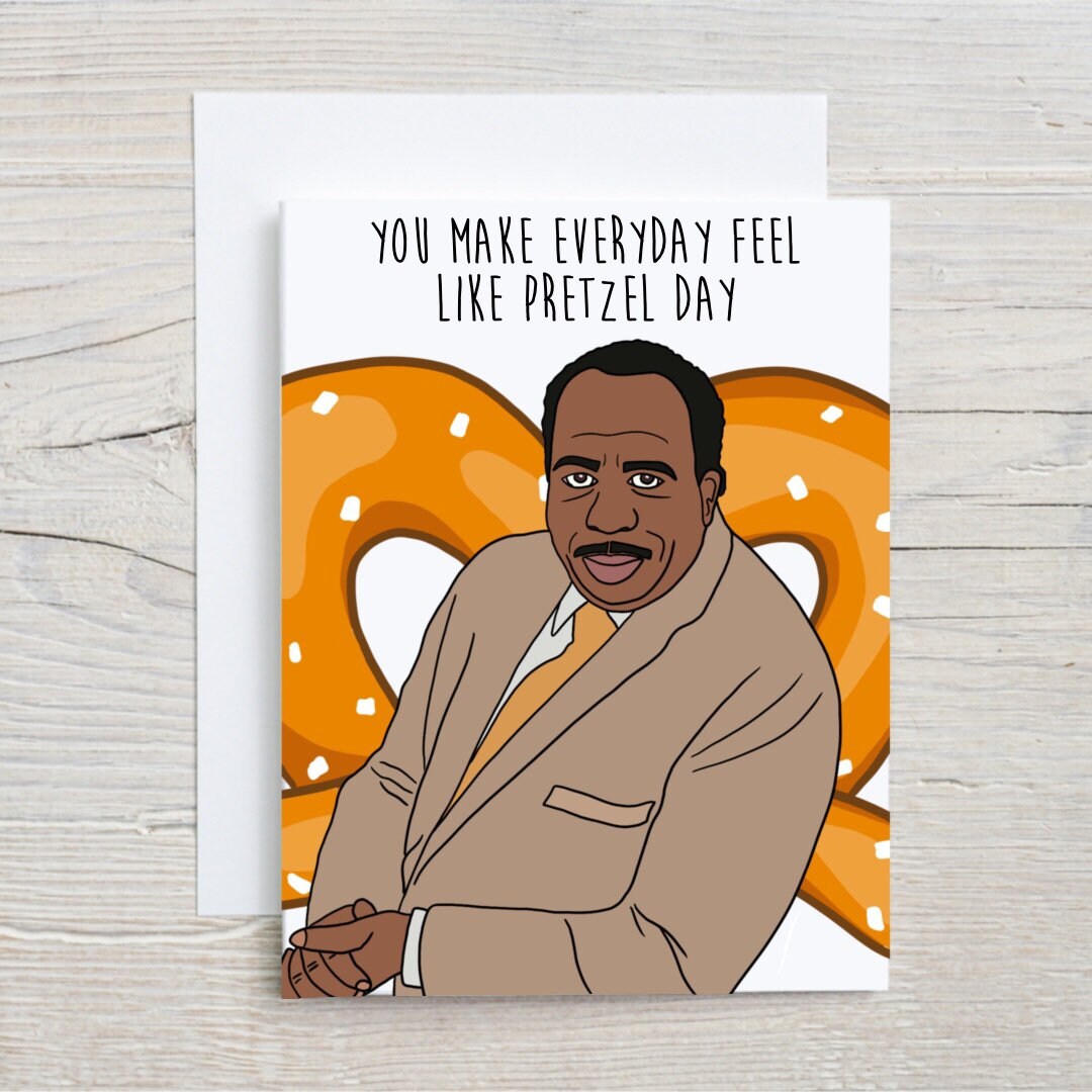 Pretzel Day Card | Valentines Day Card - Etsy
