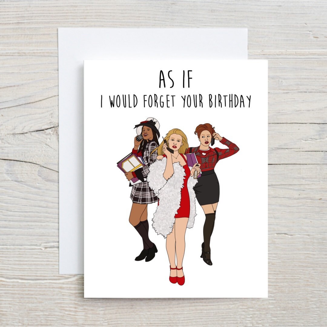 Clueless but NOT About Your Bday Card | Funny Birthday Card - Etsy
