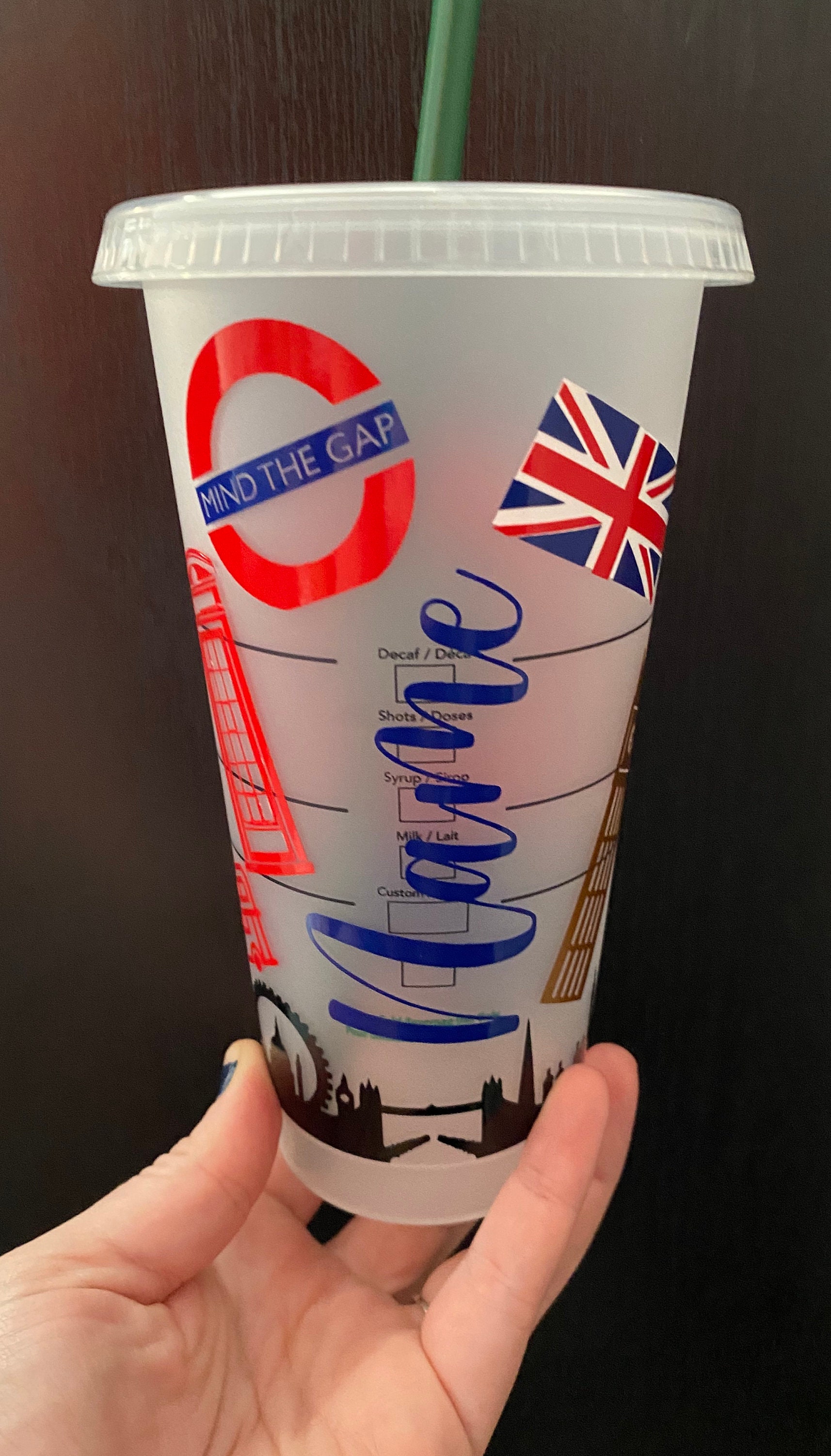 London (UK, United Kingdom, England) Custom Starbucks Cold Cup-venti ...
