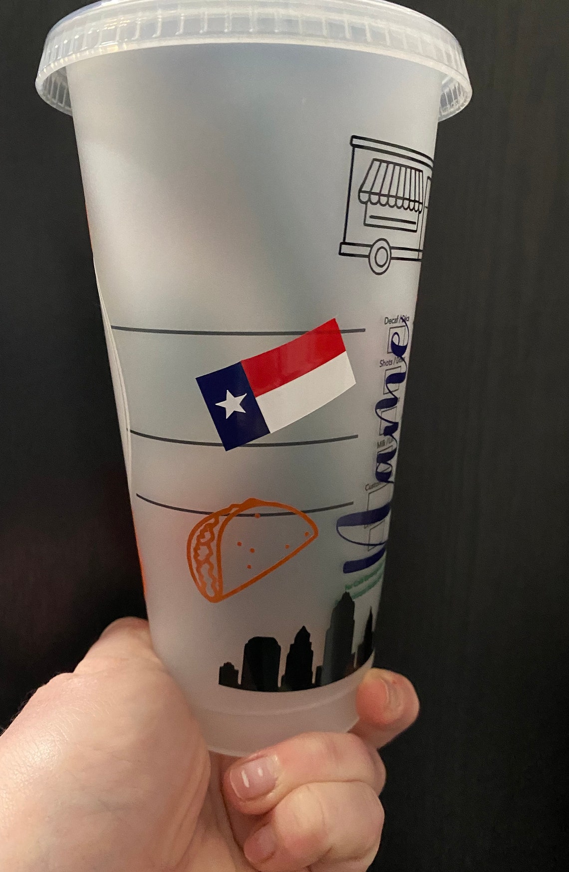 Austin Texas (TX) Custom Starbucks Cold Cup-venti Cold Cup-personalized ...
