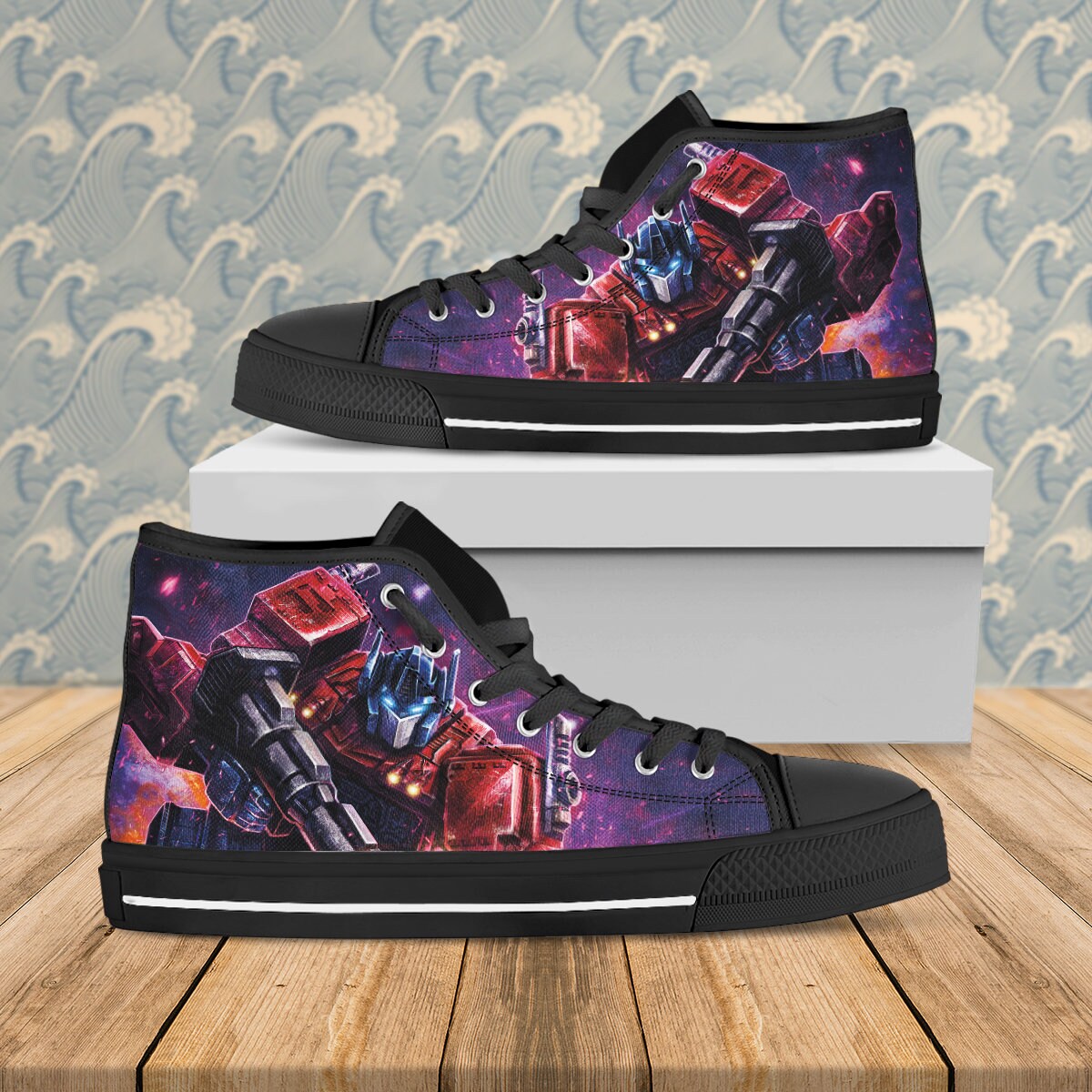 Optimus Canvas Hightop Transformers Shoes Optimus Prime | Etsy