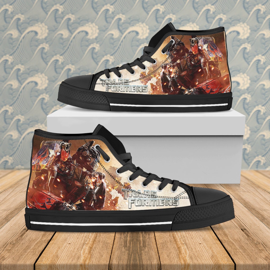 Transformers Canvas Hightop Bumblebee Shoes Optimus Prime | Etsy
