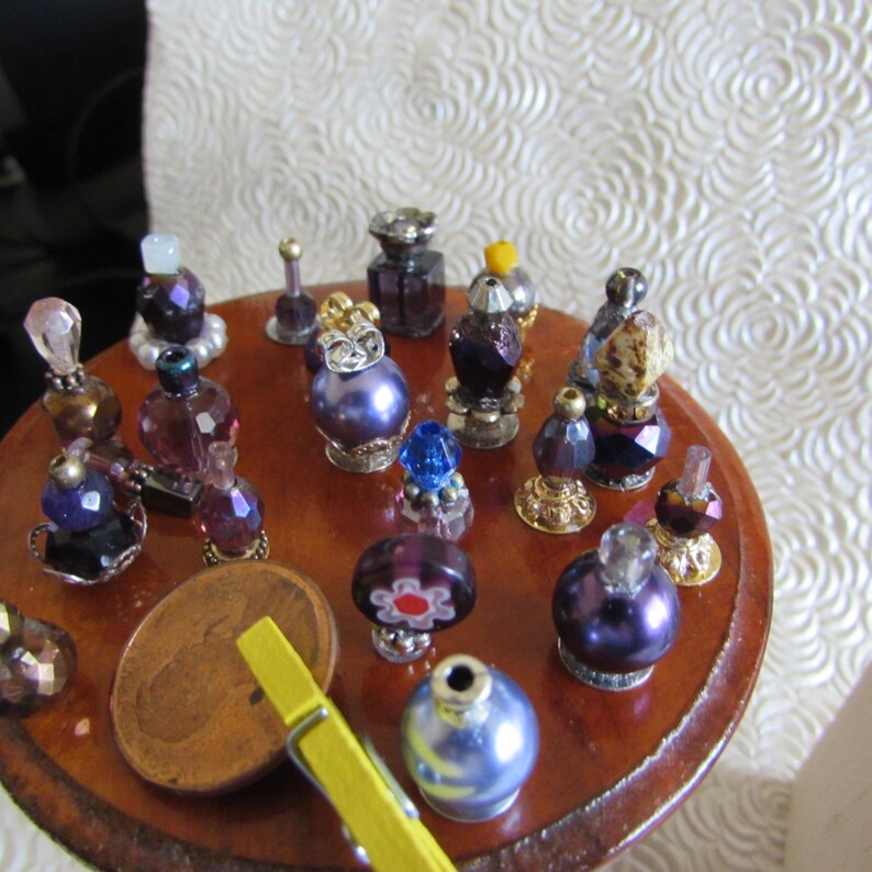 Purple Miniature Collectibles Miniature Decor Dollhouse - Etsy