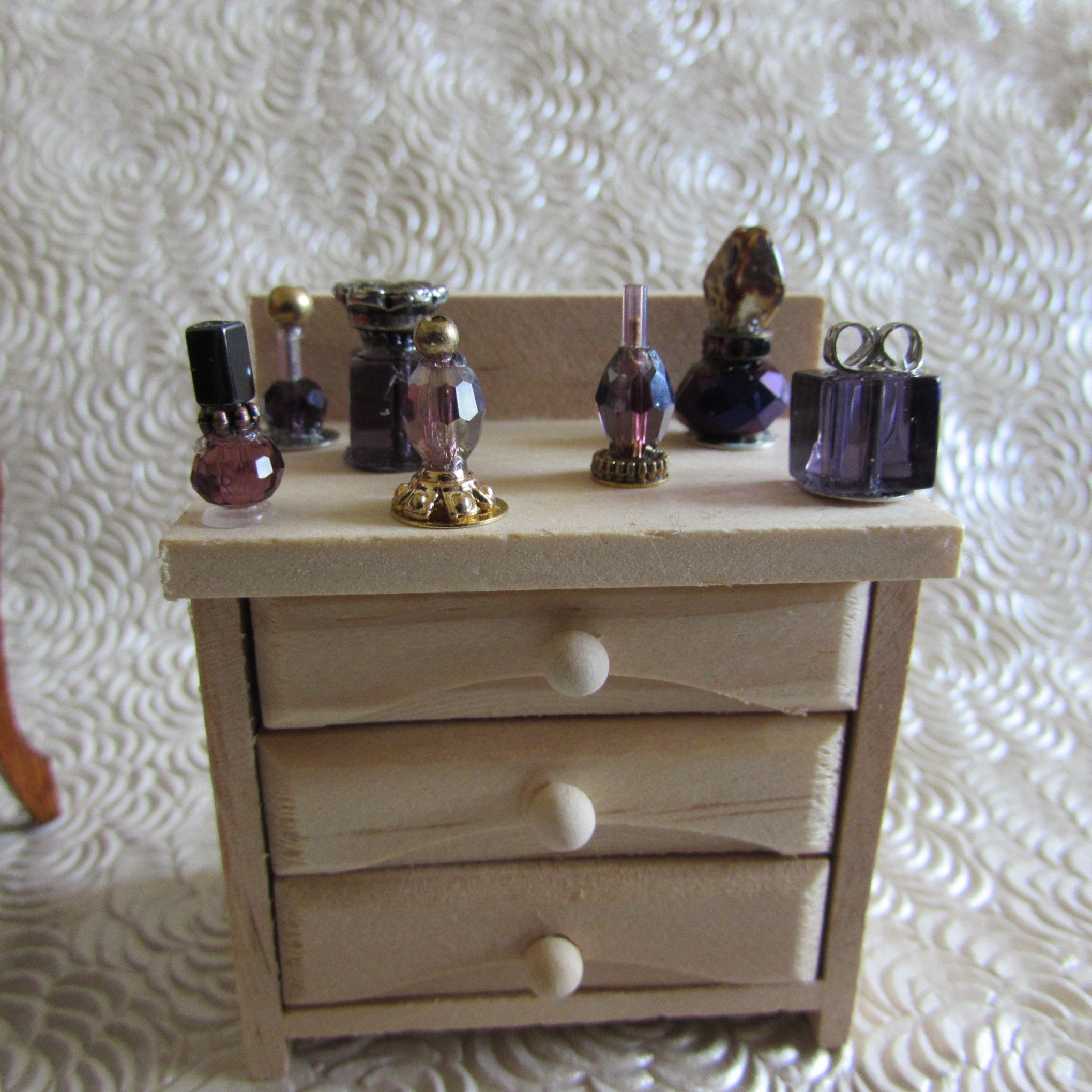 Purple Miniature Collectibles Miniature Decor Dollhouse | Etsy