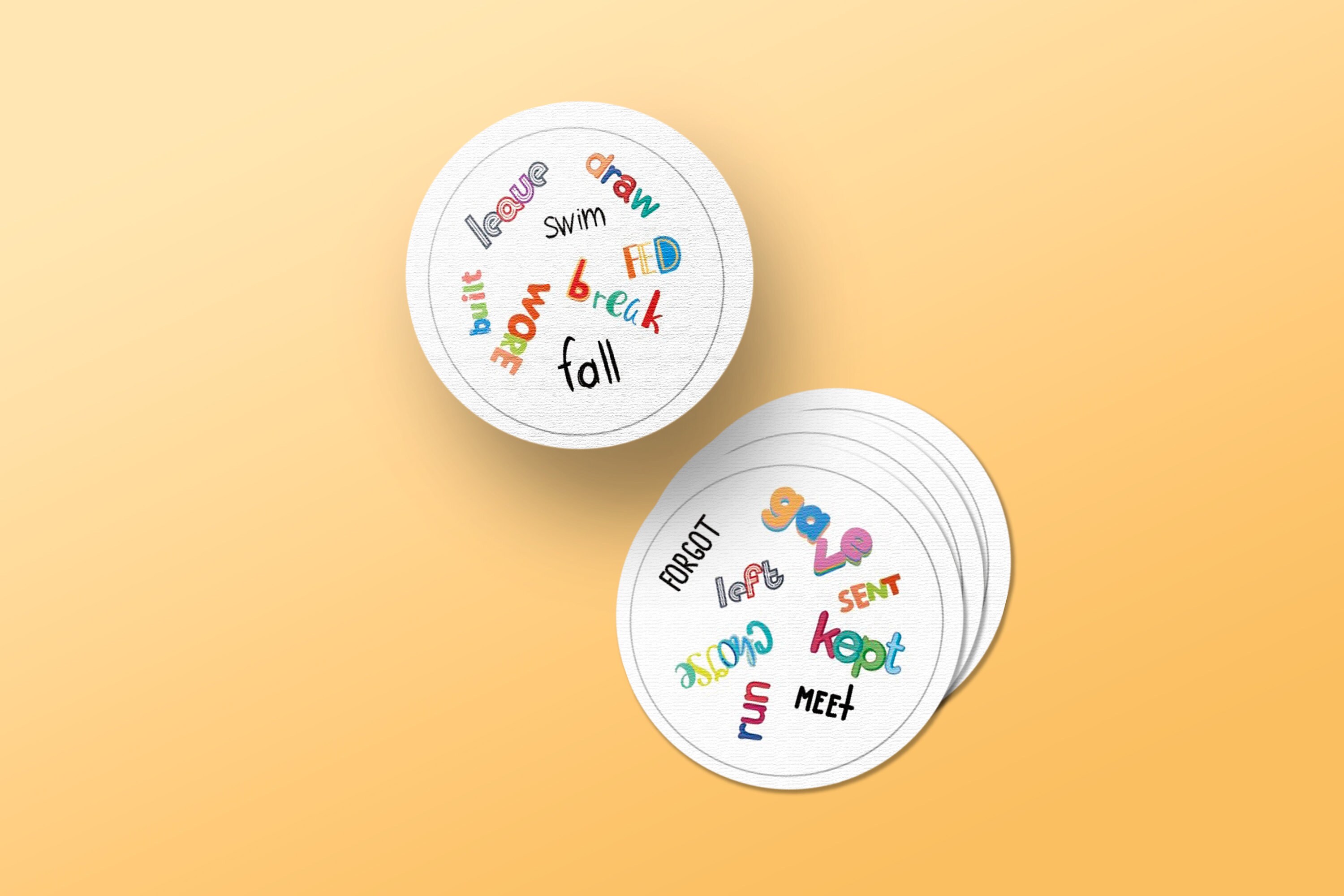 Printable Irregular Verbs Card Dobble Game Homeschool Activity Instant ...